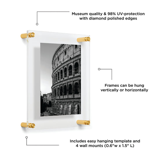 Modern Acrylic Frame for 8x10" Photos | UV Grade | High Quality – Wexel Art