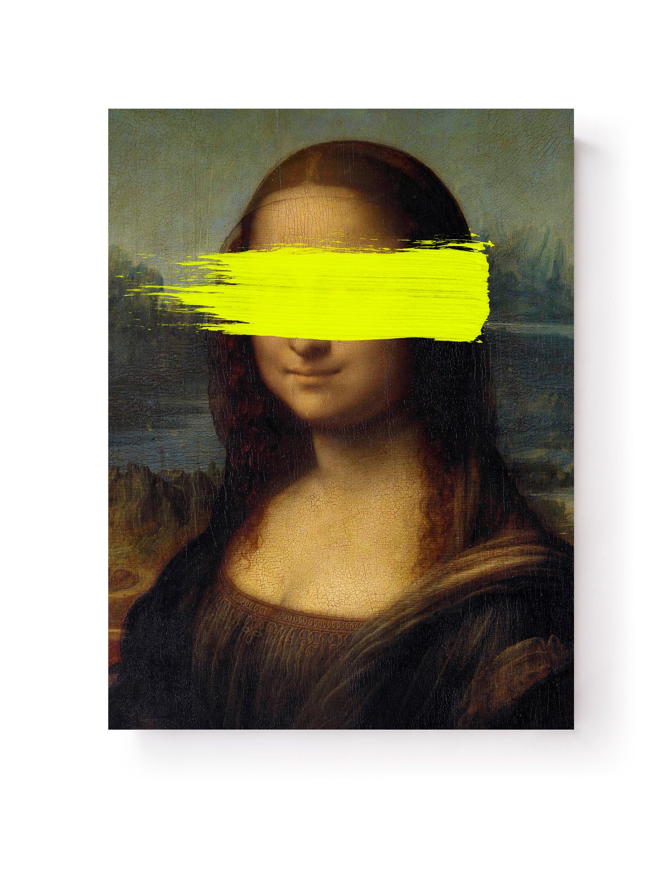 Neon Yellow Altered Mona Lisa by Alena Vechnaya | Modern Wall Art ...